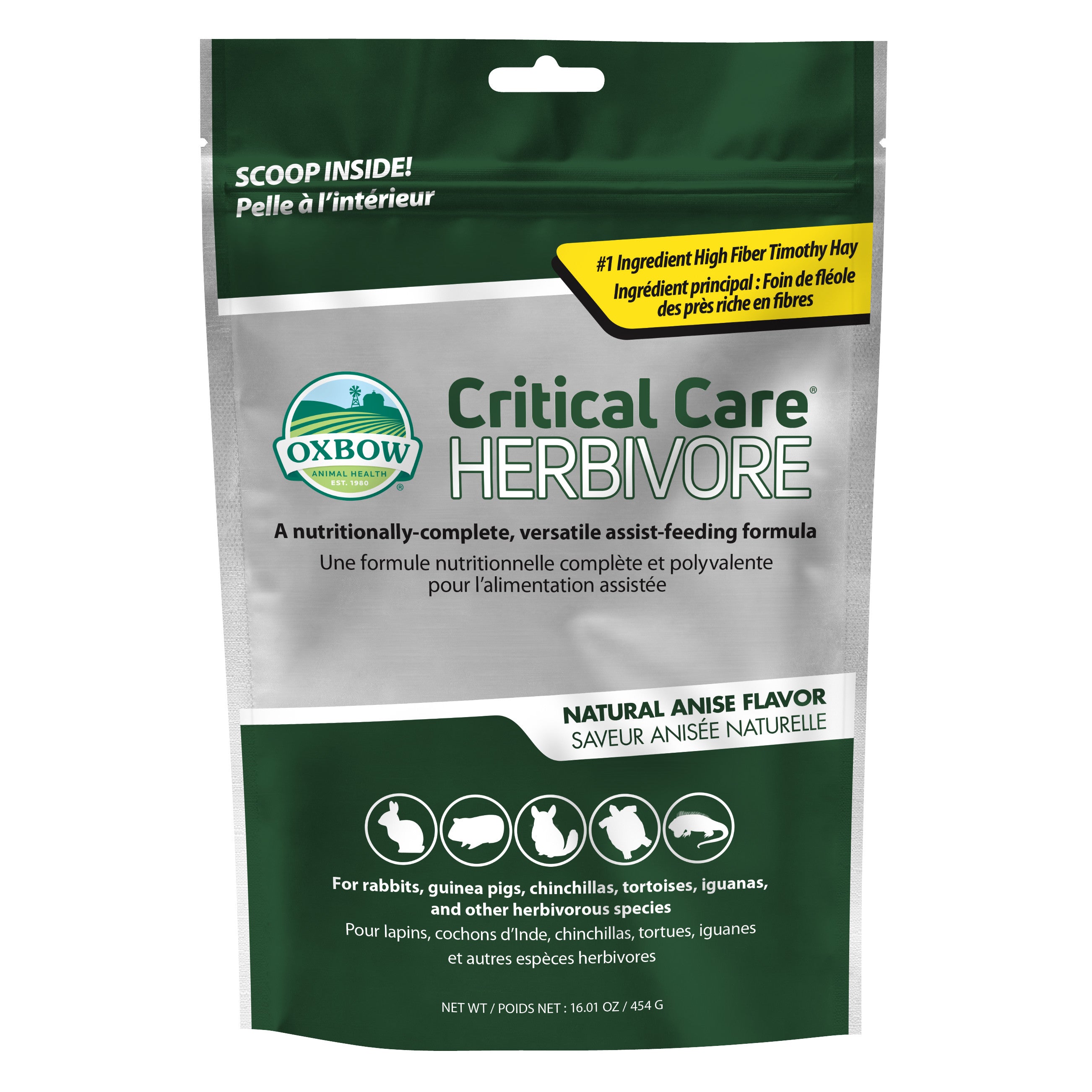 Oxbow Animal Health Critical Care Herbivore Feeding Formula 454g Anise ...