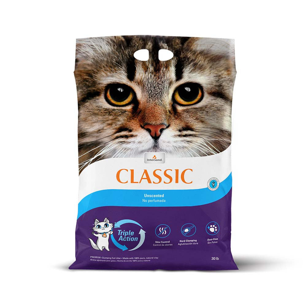 Intersand Classic Cat Litter Unscented 30lb Bag 777979572301 – Pets ...